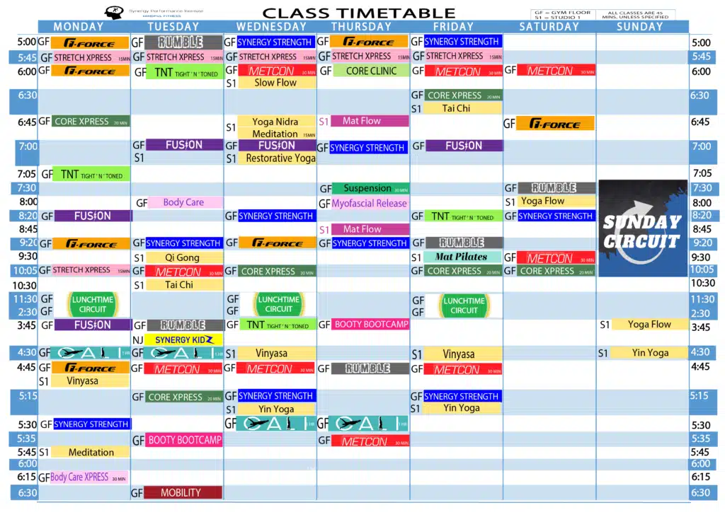 Fitness Classes - Synergy Performance Institute